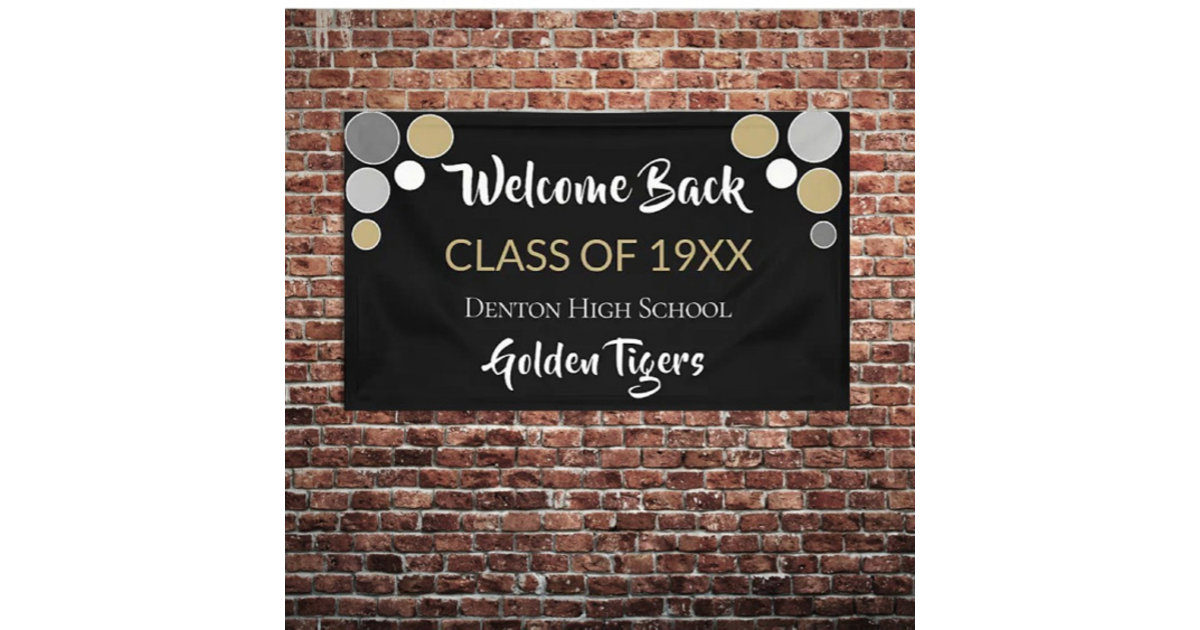 Memories! Custom class reunion banner | Zazzle