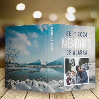 Memories of Alaska Scrapbook Photo 3 Ring Binder | Zazzle