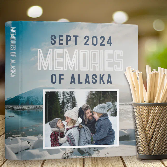 Memories of Alaska Scrapbook Photo 3 Ring Binder | Zazzle