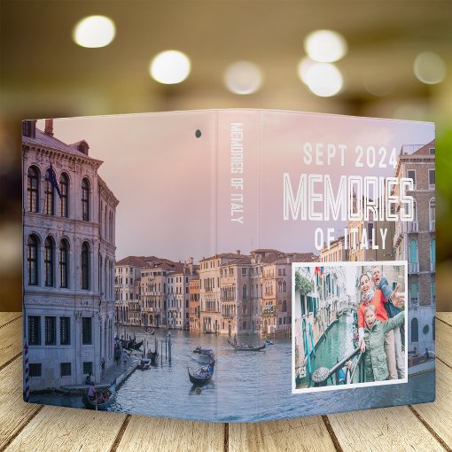Memories of Italy Scrapbook Photo 3 Ring Binder | Zazzle