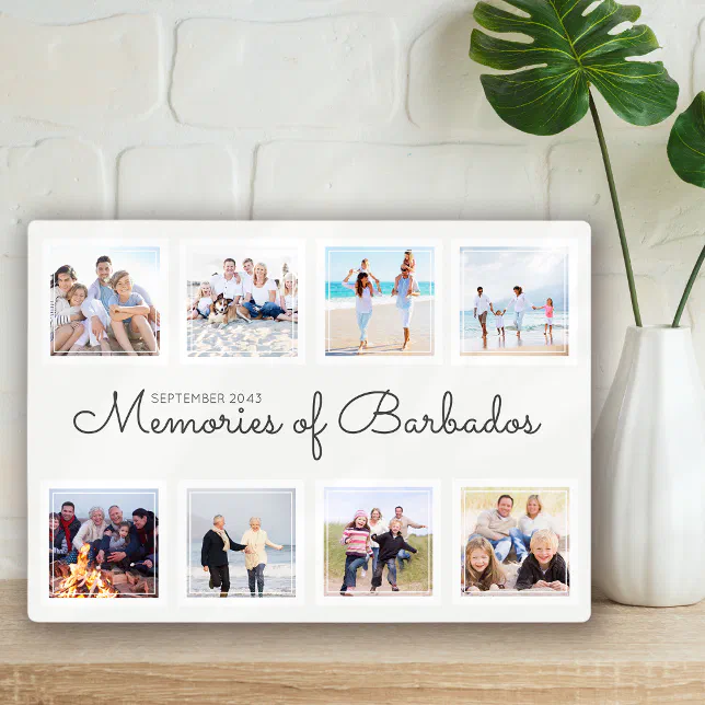 Memories of Vacation Photo Collage Keepsake Plaque | Zazzle