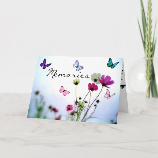 Memories - Sorry for Loss Butterfly Sympathy Card | Zazzle.com
