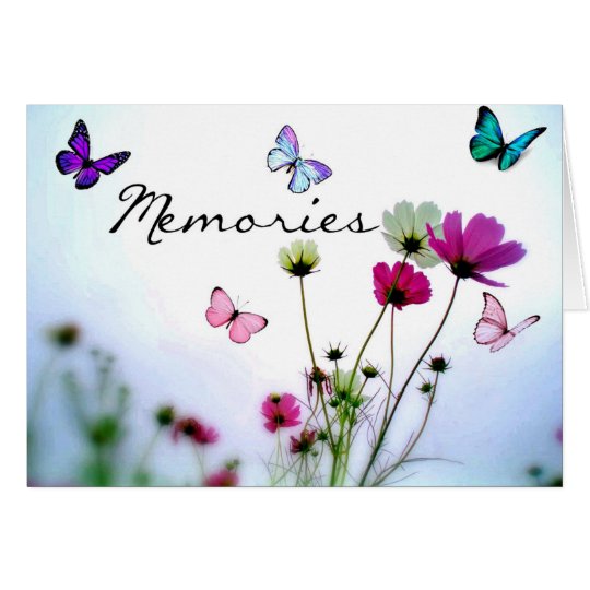 Memories - Sorry for Loss Butterfly Sympathy Card | Zazzle.com