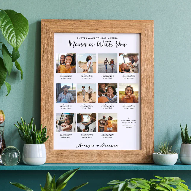 Memories With You | 11 Photo Collage Keepsake Poster | Zazzle