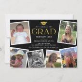 Memory Board Photo Collage Grad Party Invitation | Zazzle