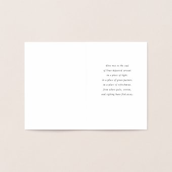 Memory eternal Greek sympathy Foil Card | Zazzle