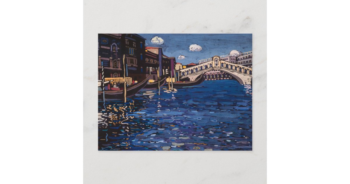 Memory of Venice, Rialto Bridge, 1904 by Kandinsky Postcard | Zazzle