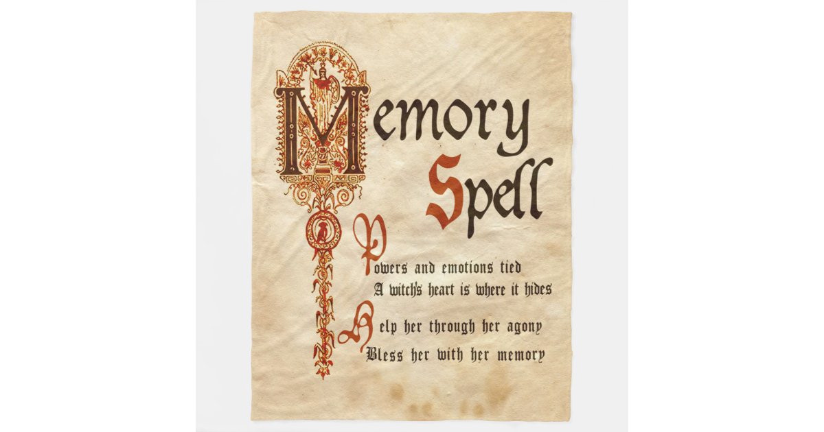 Memory Spell Fleece Blanket | Zazzle