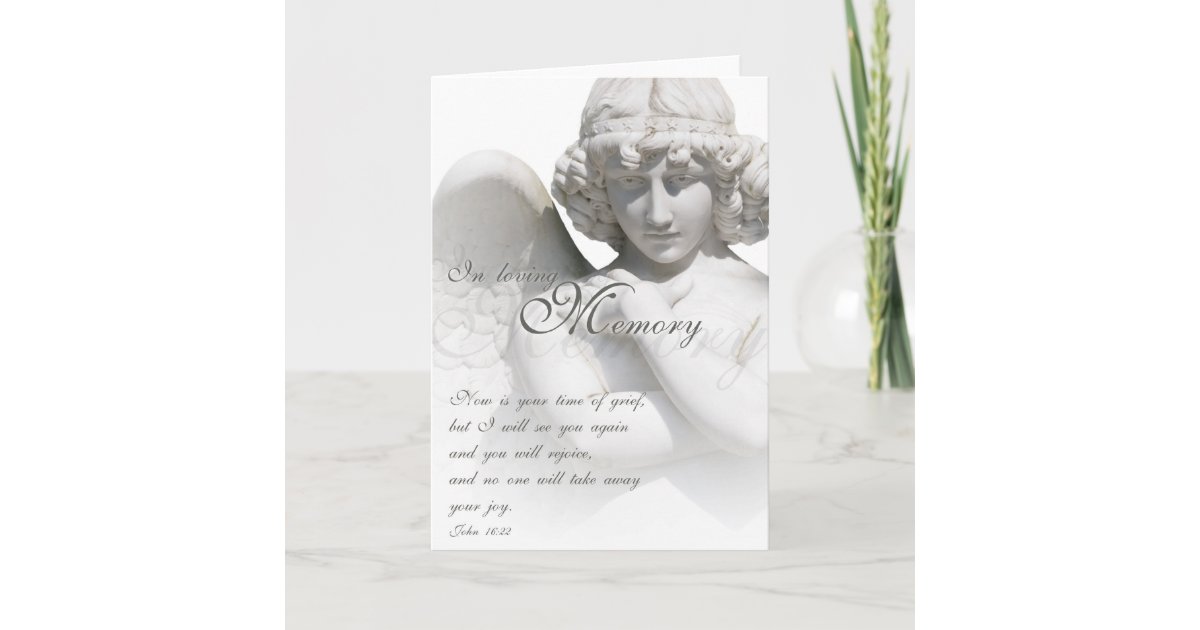 Memory - White Angel Card | Zazzle