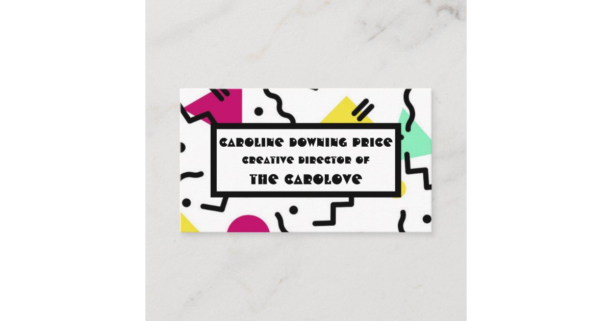 Memphis Design 1 Business Card | Zazzle