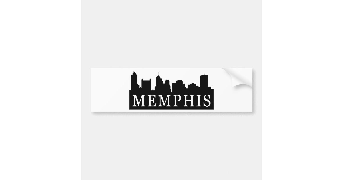 Memphis Skyline Bumper Sticker | Zazzle