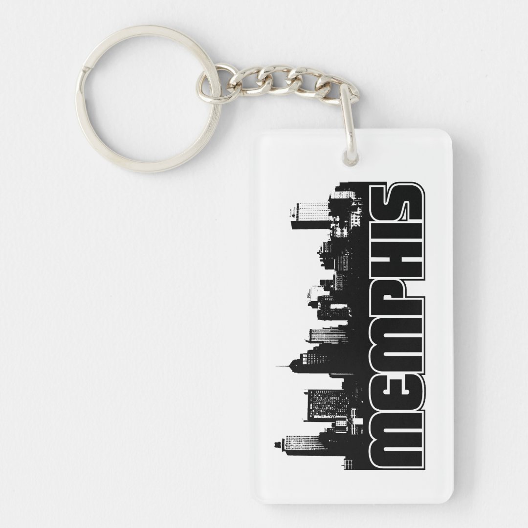 Memphis Skyline Keychain | Zazzle