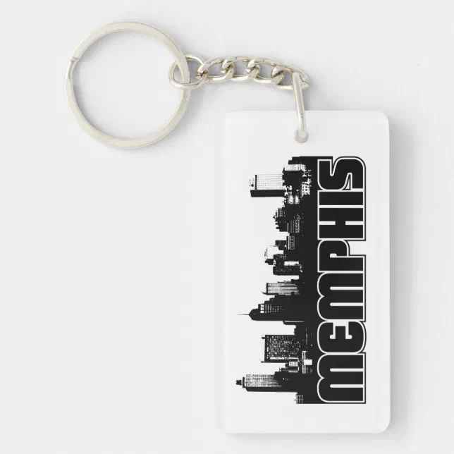 Memphis Skyline Keychain | Zazzle