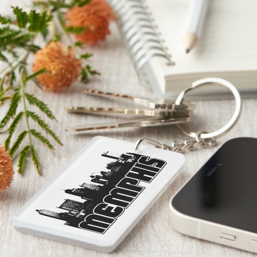 Memphis Skyline Keychain | Zazzle
