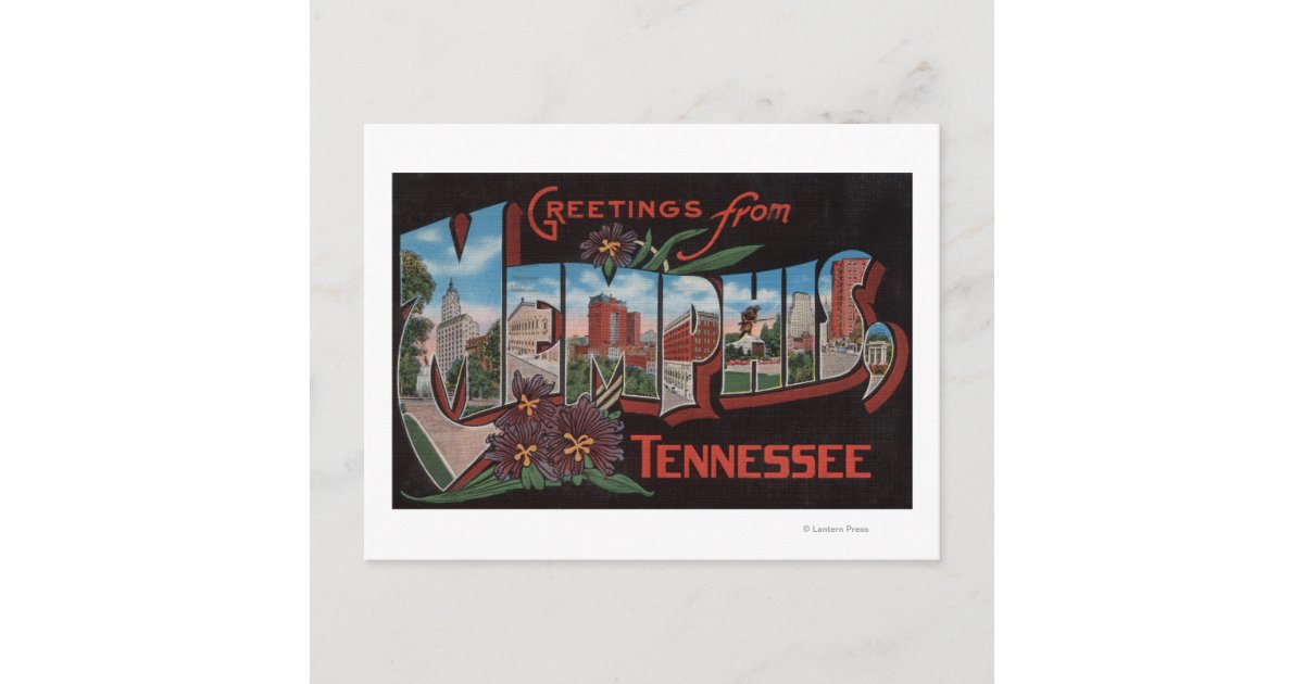 Memphis, Tennessee - Large Letter Scenes Postcard | Zazzle
