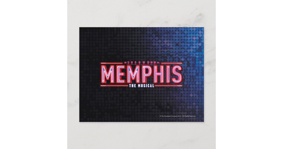 MEMPHIS - The Musical Logo Postcard | Zazzle