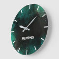 Memphis Time Zone Newsroom Wall Large Clock | Zazzle