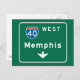 Memphis, TN Road Sign Postcard | Zazzle