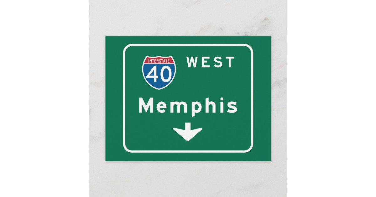 Memphis, TN Road Sign Postcard | Zazzle