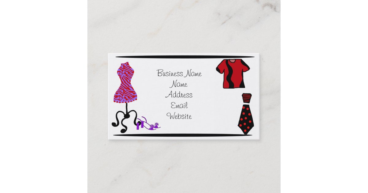 Men and Women Fashion Clothing Business Card | Zazzle