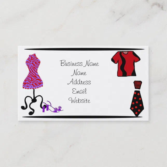 Men and Women Fashion Clothing Business Card | Zazzle