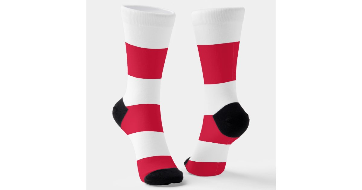 Men crew socks with flag of Poland | Zazzle