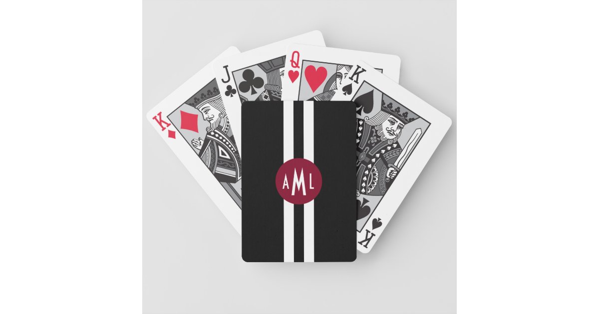 Men Monogrammed Playing Cards | Zazzle.com