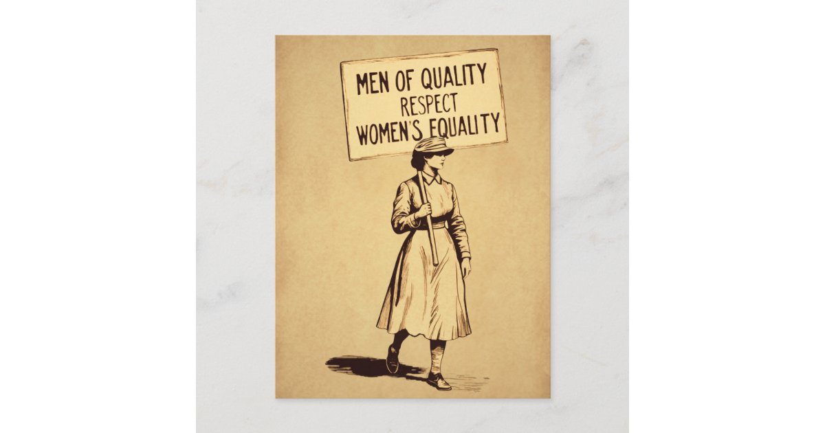 Men of Quality Respect Womens Equality Postcard | Zazzle