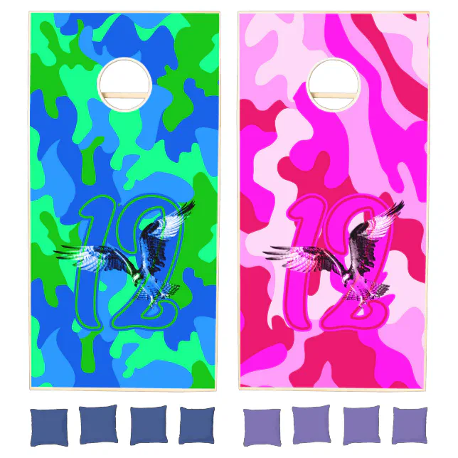 Men/Women Seahawk Tailgate Backyard Cornhole set | Zazzle