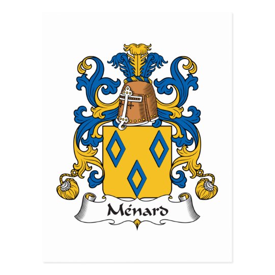Menard Family Crest Postcard | Zazzle.com