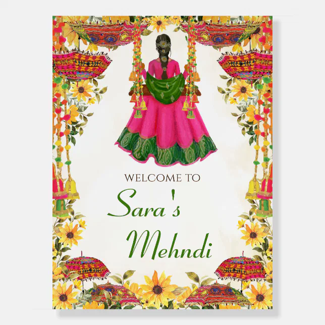 Mendhi poster as Mehndi Decor Signs, Mehndi Signs | Zazzle