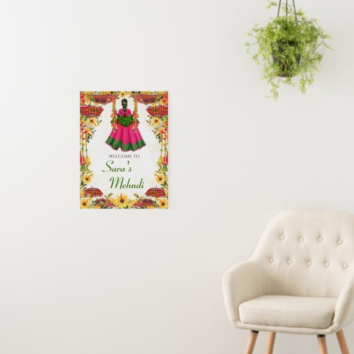 Mendhi poster as Mehndi Decor Signs, Mehndi Signs | Zazzle
