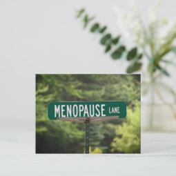 Menopause Lane Postcard | Zazzle