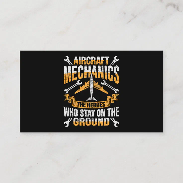 Mens Aircraft Mechanic Hero Design for a aircraft Business Card | Zazzle