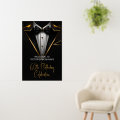 Mens Black Gold Tuxedo Birthday Welcome Sign | Zazzle