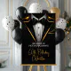 Mens Black Gold Tuxedo Birthday Welcome Sign | Zazzle