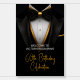 Mens BlackGold Tuxedo Birthday Party Welcome Sign | Zazzle