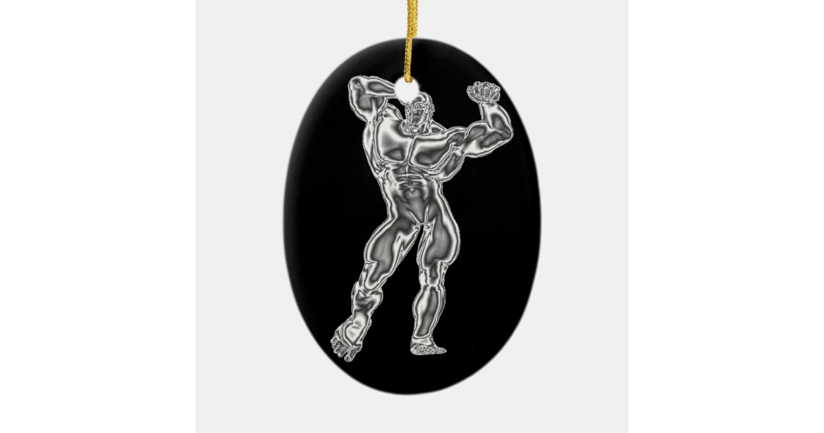 Mens Bodybuilding Pose Ornament | Zazzle
