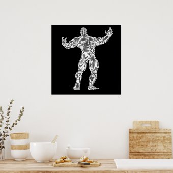 Mens Bodybuilding Poster | Zazzle