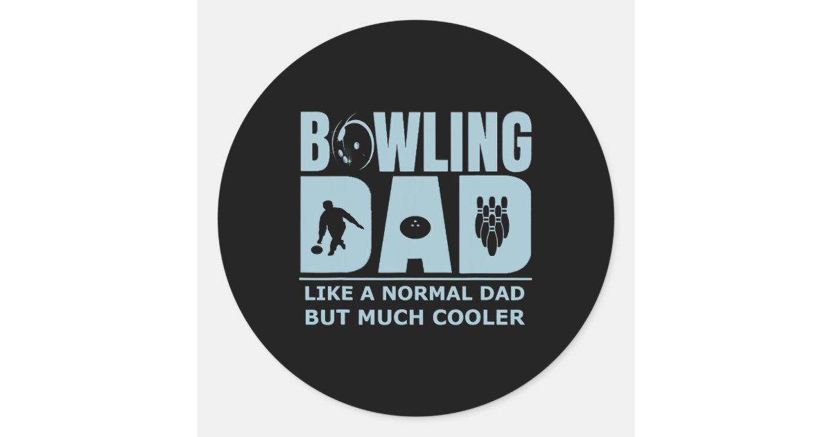 Mens Bowling Dad Funny Ten Pin Bowler Unique Affor Classic Round ...