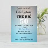 Men's - Celebrating THE BIG 50 - Invitation | Zazzle