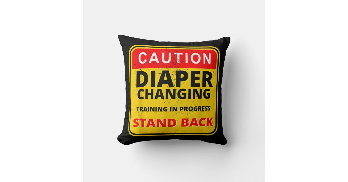 Mens Daddy Diaper Kit New Dad Survival Dad's Baby Throw Pillow | Zazzle