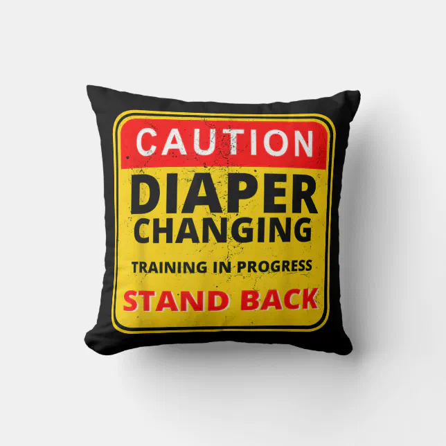 Mens Daddy Diaper Kit New Dad Survival Dad's Baby Throw Pillow | Zazzle