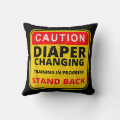 Mens Daddy Diaper Kit New Dad Survival Dad's Baby Throw Pillow | Zazzle