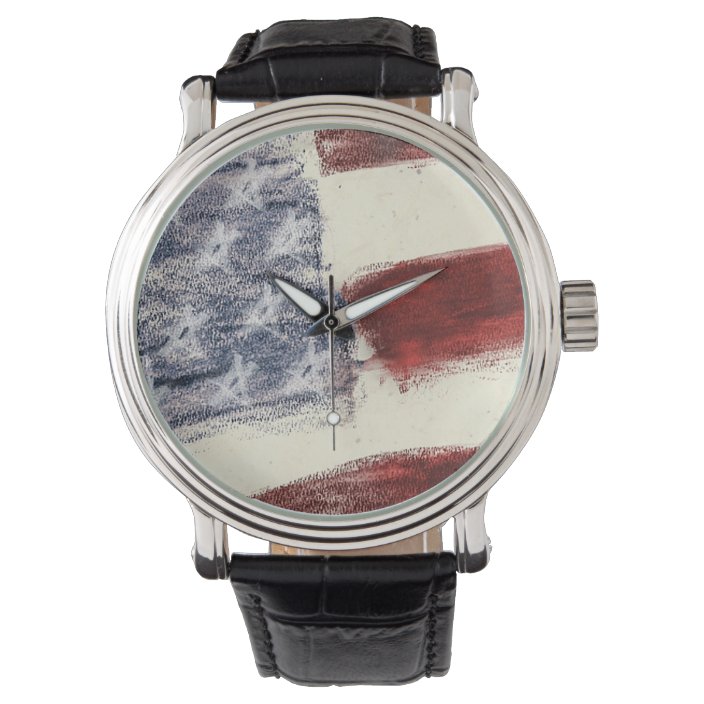 Men's Formal Patriotic Watch with U.S. Flag | Zazzle.com