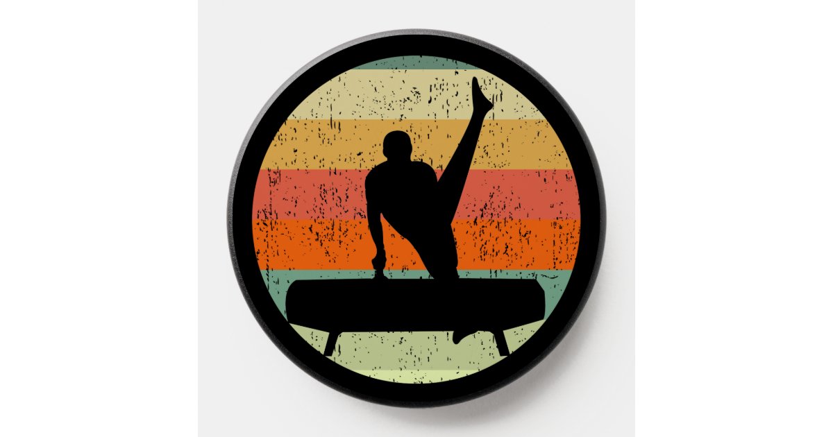 Mens Gymnastics Male Gymnast at Sunset PopSocket | Zazzle