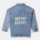 Mens Internet Memes Meme God Denim Jacket | Zazzle