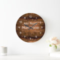 Mens Man Cave Design Large Clock | Zazzle