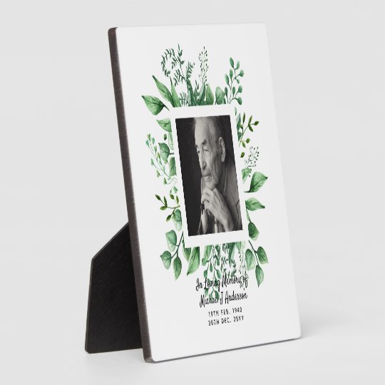 Mens Memorial Gift Bereavement Photo Loving Memory Plaque | Zazzle.com