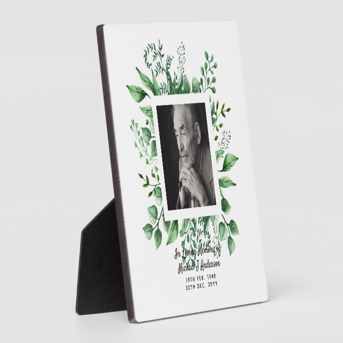 Mens Memorial Gift Bereavement Photo Loving Memory Plaque | Zazzle.com
